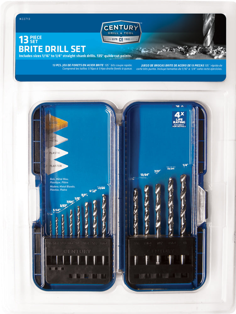 Century Drill And Tool 13 Piece Brite Drill Bit Set - Bryan, TX ...